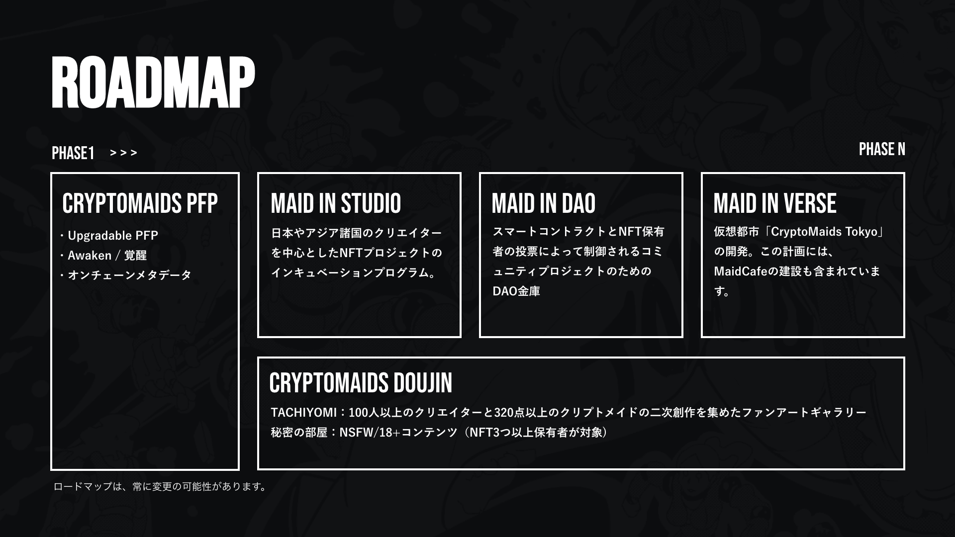 進化する可愛いメイドNFT CryptoMaidsとは？創作を楽しむPJ